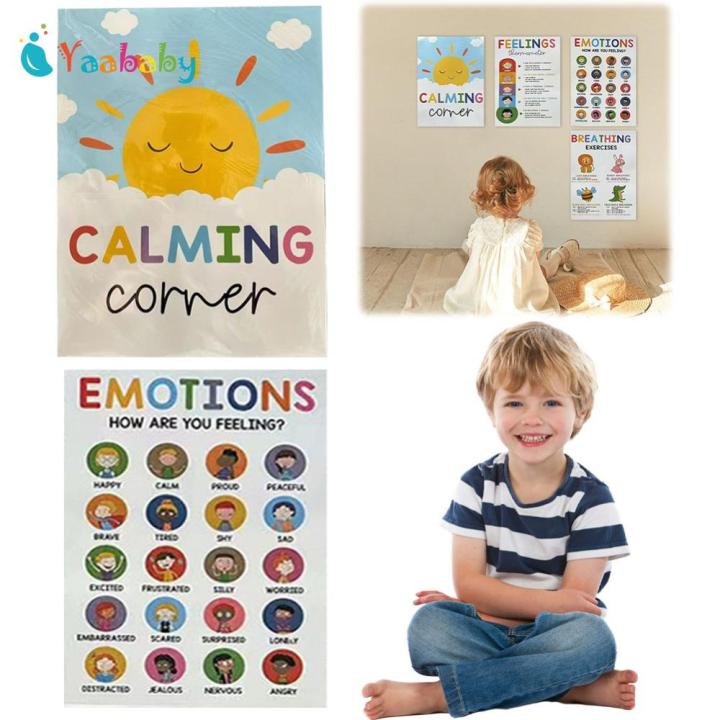12 Calming Corner Posters For Classroom Feelings Wheel Chart & Emotions ...