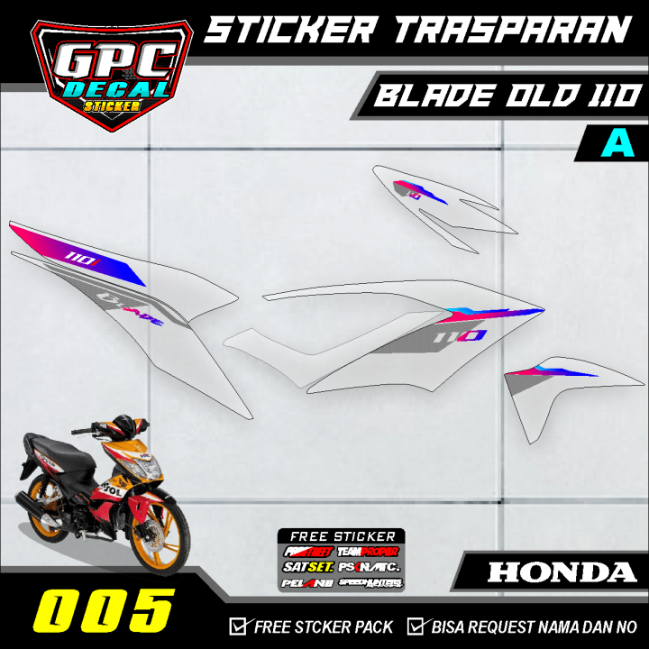 STICKER STRIPING TRANSPARAN BLADE OLD 110 VARIASI GRAFIST SIMPEL ...