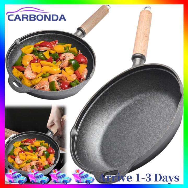 Cast Iron Skillet Pre-Seasoned Frying Pan with Handle for Indoor ...