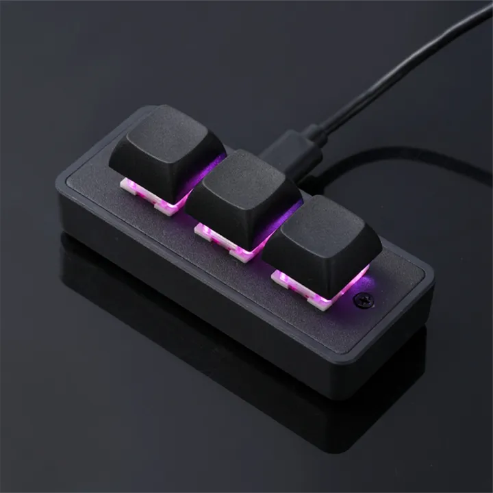 Custom Mini Keypad 3 Keys Programming Macro Keyboard Copy Paste Cut USB Mechanical Keyboard for ...