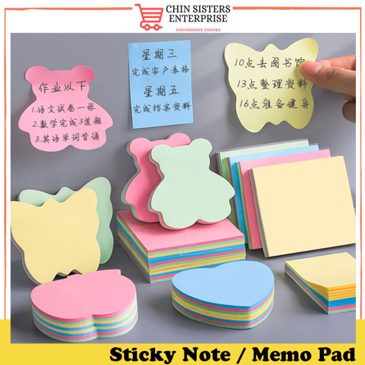 Self Adhesive Memo Sticky Note Sticker Stick Note Creative Message Memo ...
