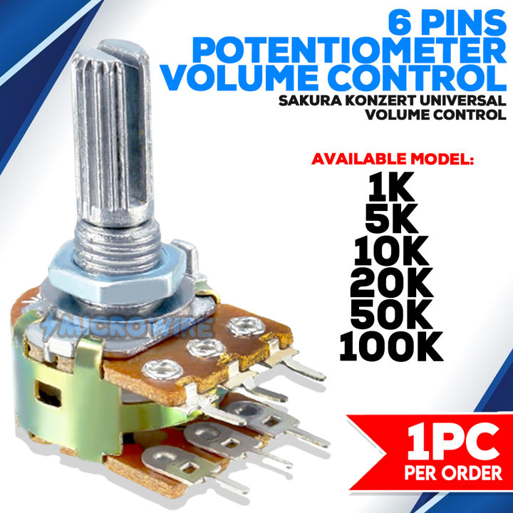 Potentiometer 6legs Sakura Konzert Universal Volume Control 6 pin ...