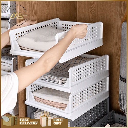STACKABLE CABINET TRAY/ DRAWER RACK/ CLOTHES STORAGE ORGANIZER ...