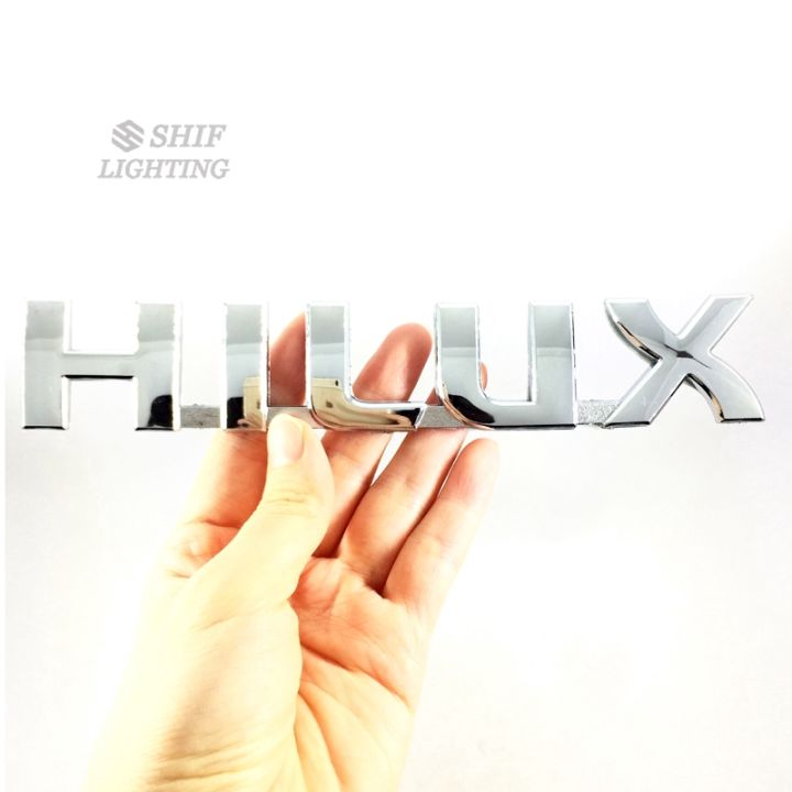 1 x ABS Chrome HILUX Logo Car Auto Rear Trunk Emblem Sticker Badge ...