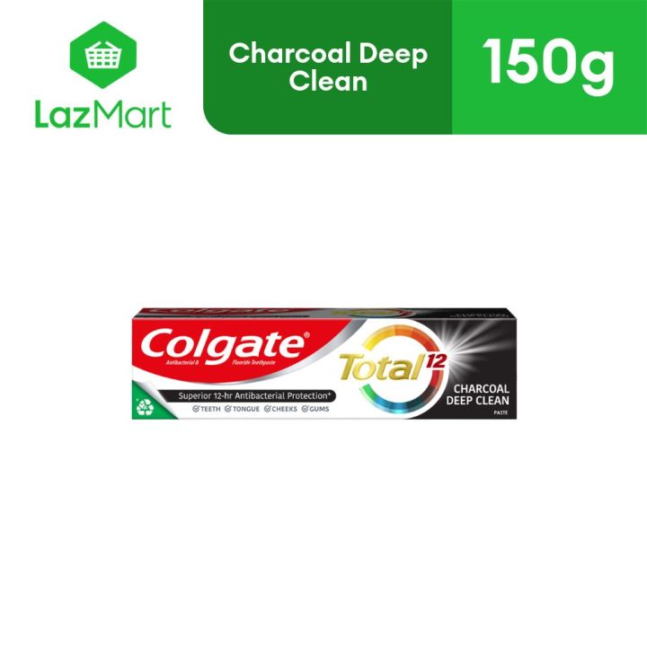 Colgate Total 12 Charcoal Deep Clean Multi-Benefit Toothpaste 150g ...