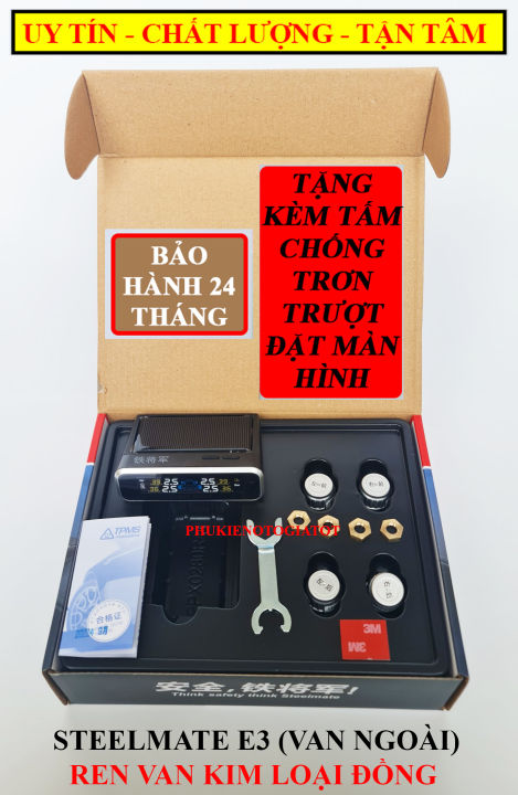Cảm biến áp suất lốp STEELMATE E3W, E3 Pro van ngoài, van trong (Tặng ...