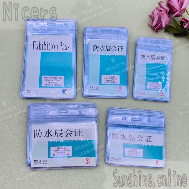 ID Card Lanyard 5 Blue ID Badge Lanyards With Clear Zip Pouch ...