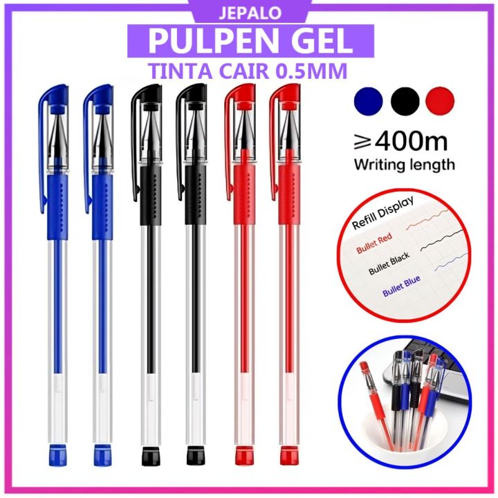 Pulpen Gel Alat Tulis Pena 0.5mm Standar Pulpen Tinta Cair / Pulpen ...