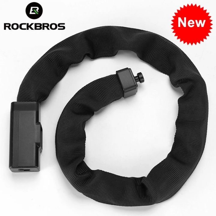 ROCKBROS Bike Chain Lock Zinc Alloy Key Anti-Theft Bicycle Lock MTB ...