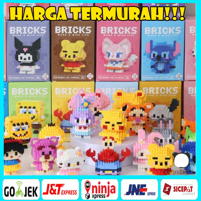 BBS BRICKS / MAINAN BALOK / Susun Blok Bangunan Mini Kartun Bricks DIY ...