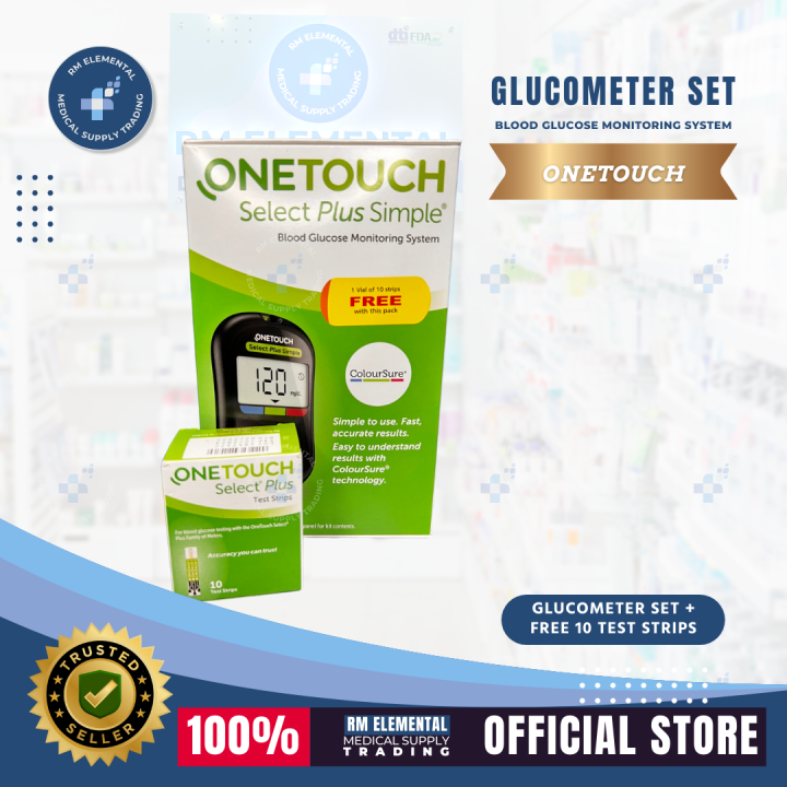 One Touch Select PLUS Simple Glucometer (ORIGINAL) Complete set | Lazada PH