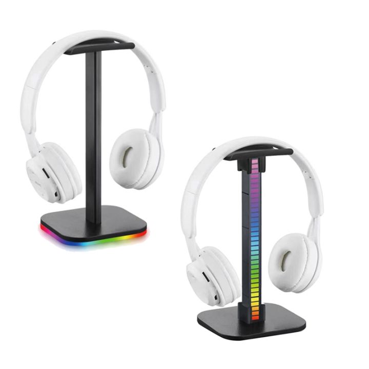(HAIW) RGB Headphone Stand Game Headset Desk Display Holder Headset ...