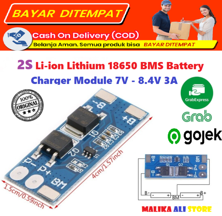 BMS 2S 3A Li-ion Lithium 18650 Battery Charger Module 7V - 8.4V ...