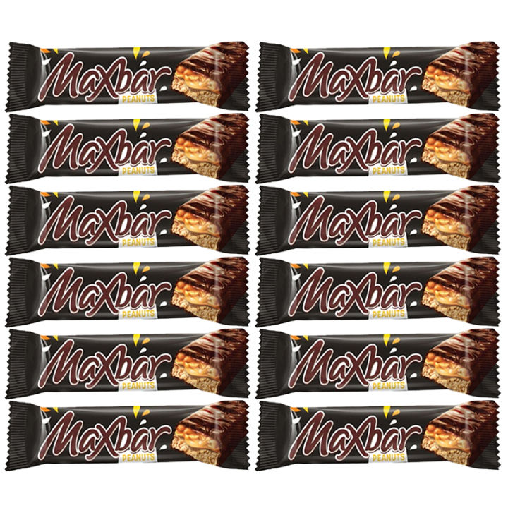 Maxbar Peanut Chocolate Bar (40g) - (Pack of 12) | Lazada