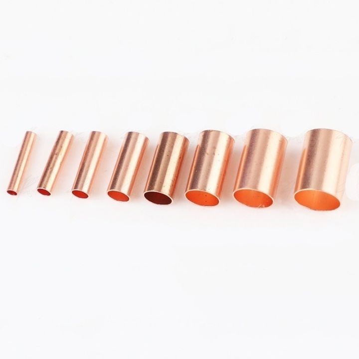 50PCS Copper Connecting Pipe Wire Joint Small Copper Tube Intermediate ...