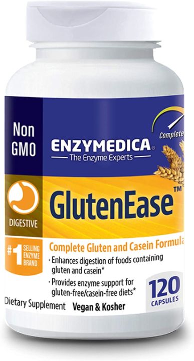 Enzymedica, GlutenEase, Digestive Aid for Gluten and Casein Digestion ...