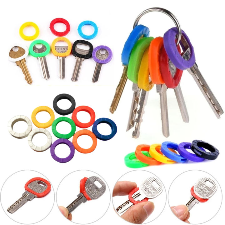 yitu Key Identification Accessories 32pcs Colorful Key Covers Tags Soft ...