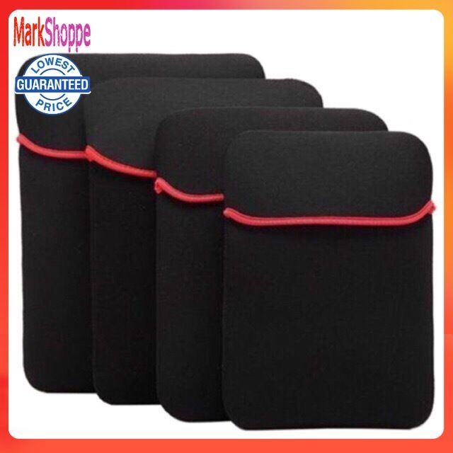 Double Faced Laptop Pouch Sleeve Bag Black Red Case Reversible Case ...