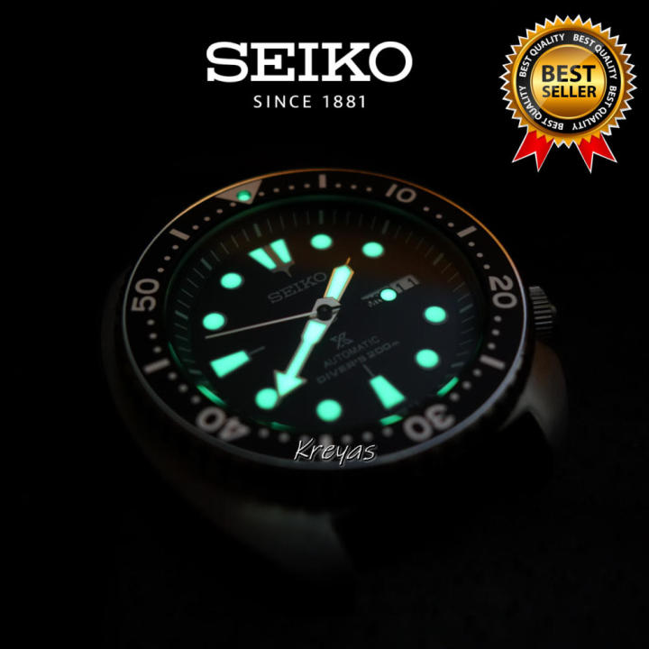 Seiko Diver's Luminous Automatic 21 Jewels Day & date Black Dial Resin ...