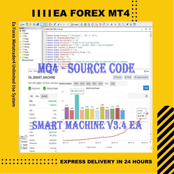 SMART_MACHINE V3.4 Source Code (MQ4)🔥(Ea Forex Without DLL)🔥(MetaTrader 4)🔥 | Lazada.co.th