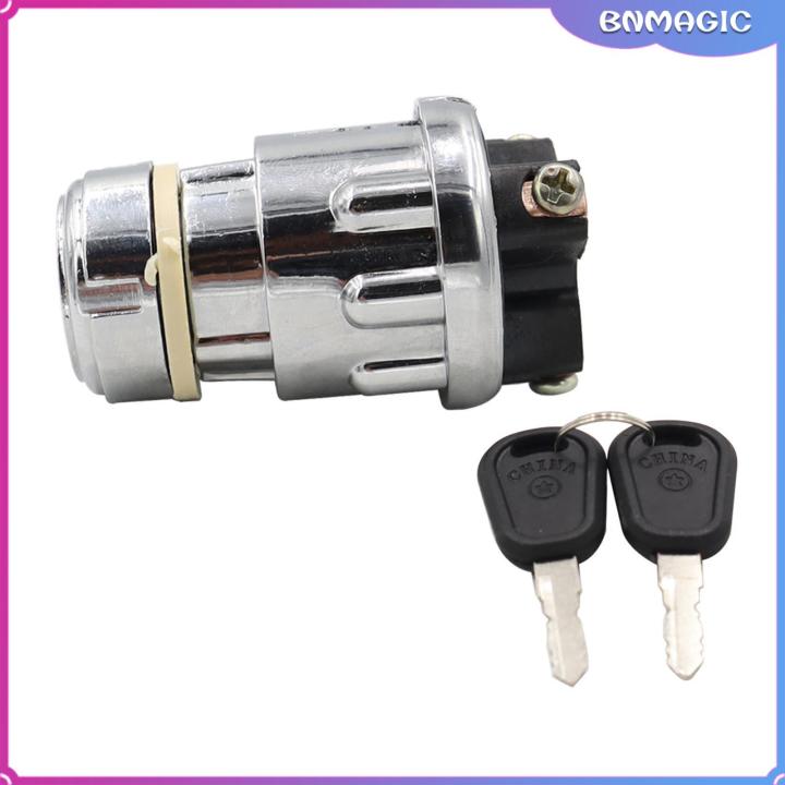 BNMAGIC Ignition Key Switch 12V 3 Wire with 2 Keys for Forklift Boats ...