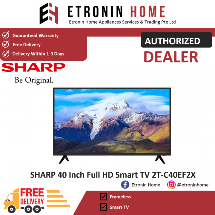 SHARP 40 Inch Full HD Smart TV 2T-C40EF2X | Lazada Singapore