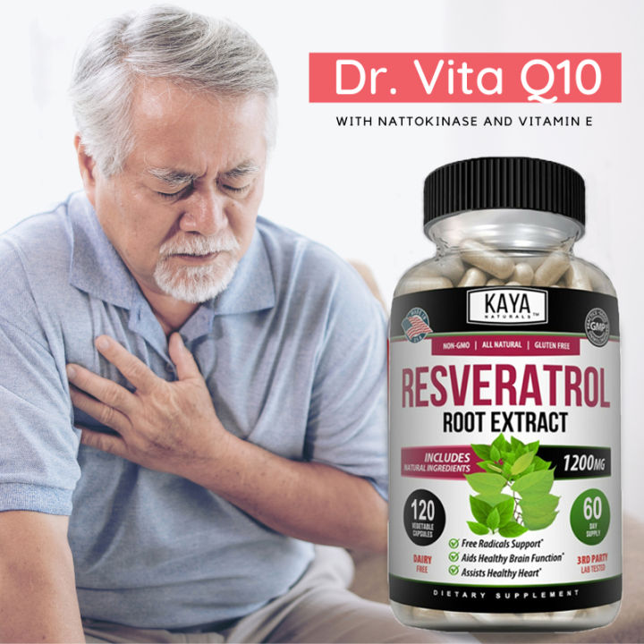 Resveratrol Extract 60/120 Capsules Antioxidant Support Protects the ...