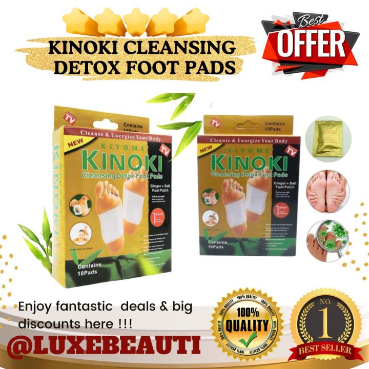 Original 10pads KINOKI Cleansing Detox Foot Pads-Toxins Remover for Men ...
