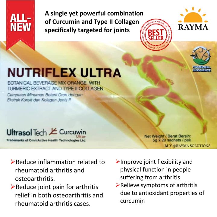 HOMEWELL Nutriflex Ultra Curcuwin for Joints (5g x 20 sachets) | Lazada