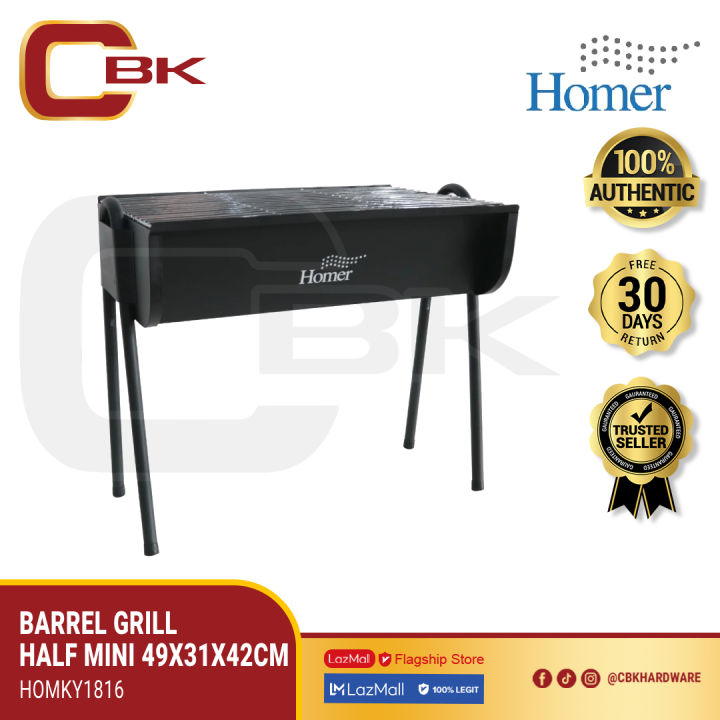 HOMER HOMKY1816 Mini Half Barrel Grill | Lazada PH