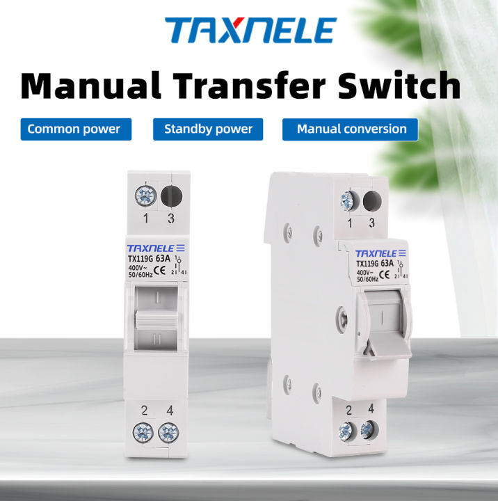 1P 40A 63A MTS Dual Power Manual Transfer Isolating Switch Interlock ...