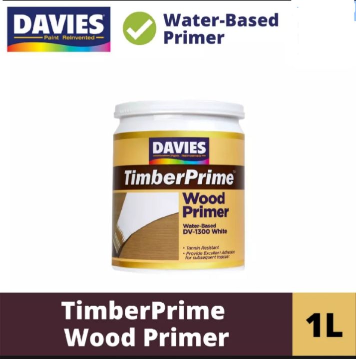 Davies Timber Prime Waterbased Wood Primer DV-1300 White 1 Liter ...