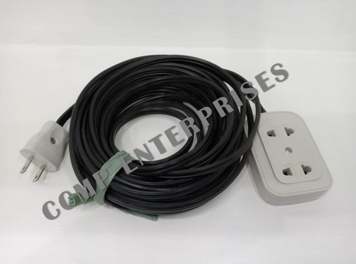 20 to 100 meters Heavy Duty Extension Cord wire (2)Two Gang flat cord ...