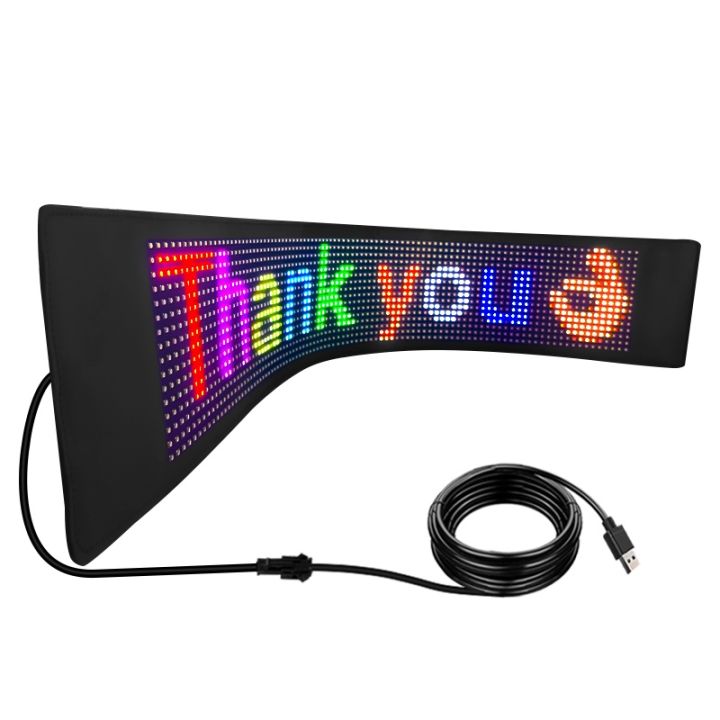 Flexible LED car message display RGB LED matrix panel Bluetooth app ...