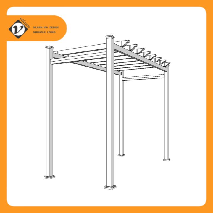 Vilann ซุ้มไม้เลื้อยรุ่น PG02 แบบไม่มีแผงข้าง วัสดุ uPVC คุณภาพดีพร้อม ...