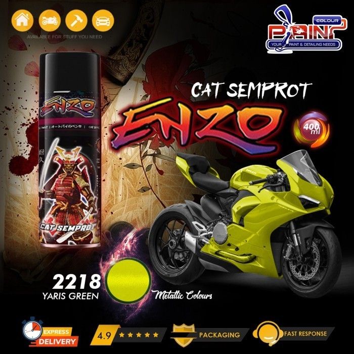Cat Semprot ENZO 2218 YARIS GREEN - Cat Semprot/Pylox Metallic Colours ...