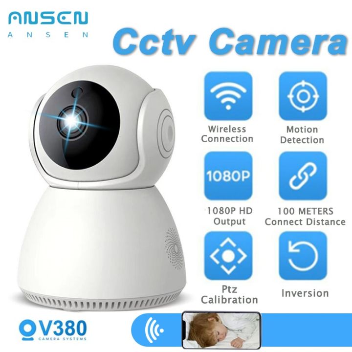 ANSEN Q9 V380 CCTV Camera Wifi Connect to Cellphone 3D Panoramic HD ...