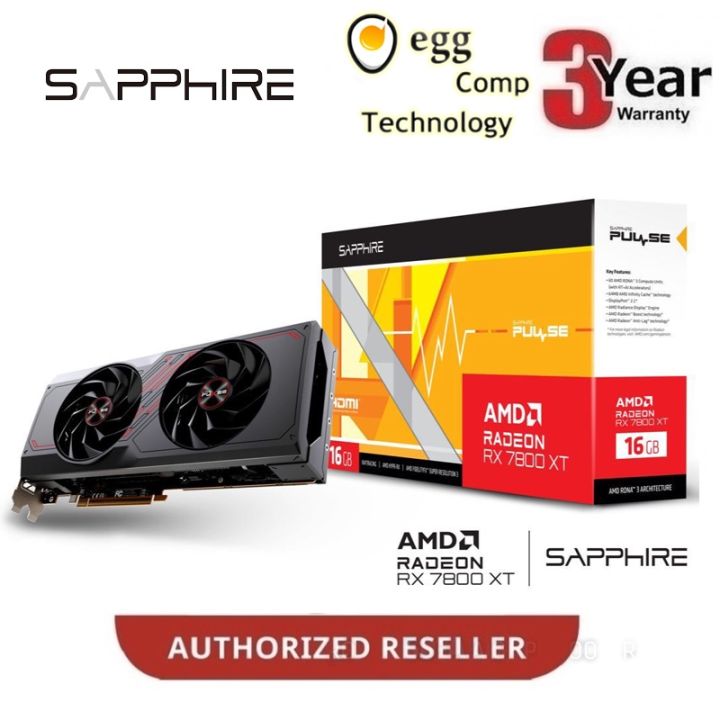 Sapphire PULSE AMD Radeon RX 7800 XT 16GB GDDR6 | Lazada