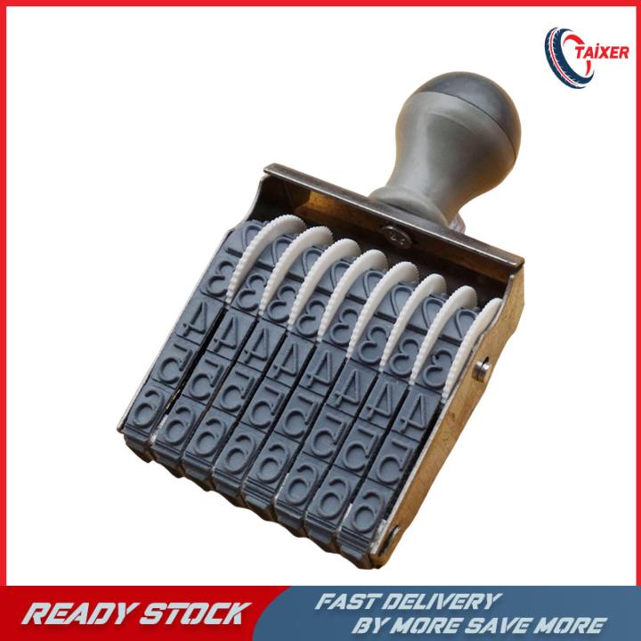 Taixer Numbering Stamp Rubber Numeric Rolling 8 Bands Commercial Rolling Stamp Digit Stamp ...