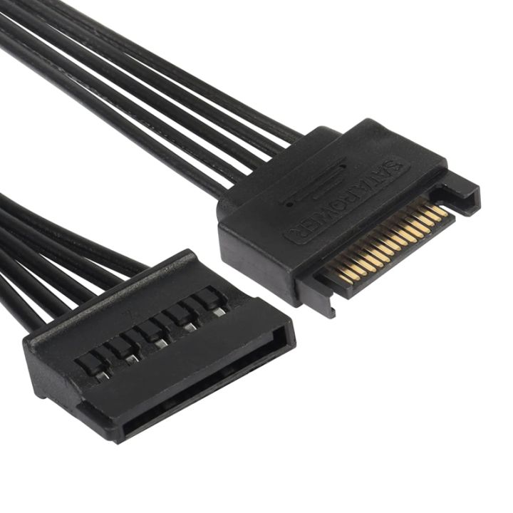 15 Pin Sata Power Splitter 1 To5 Hard Drive HDD SSD Power Supply Cable ...