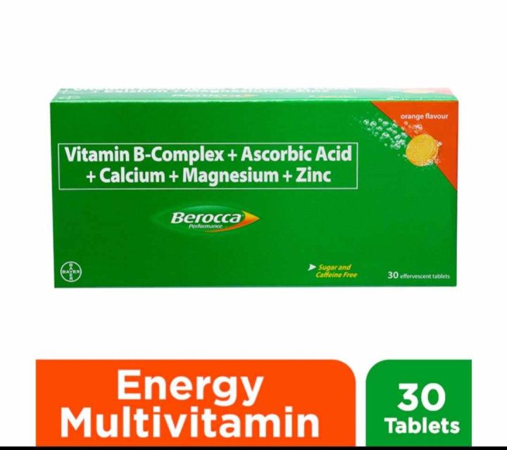 Berocca Multivitamins and Minerals Orange Flavor Effervescent Tablet ...