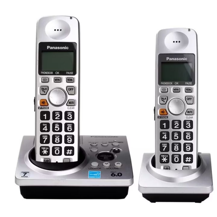 Panasonic KX-TG4741B Rechargeable 2-Handsets 1.9 GHz Digital DECT 6.0 ...