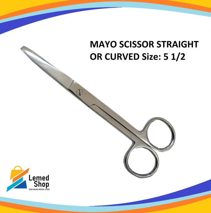 Mayo Scissors Straight Size: 5 1/2" Blunt/Blunt Surgical Operating Stainless Steel Instruments ...