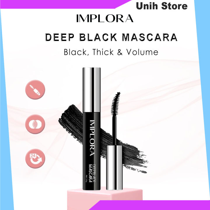 Maskara Implora Mascara Deep Black Waterproof Bulu Mata Lantik Panjang ...