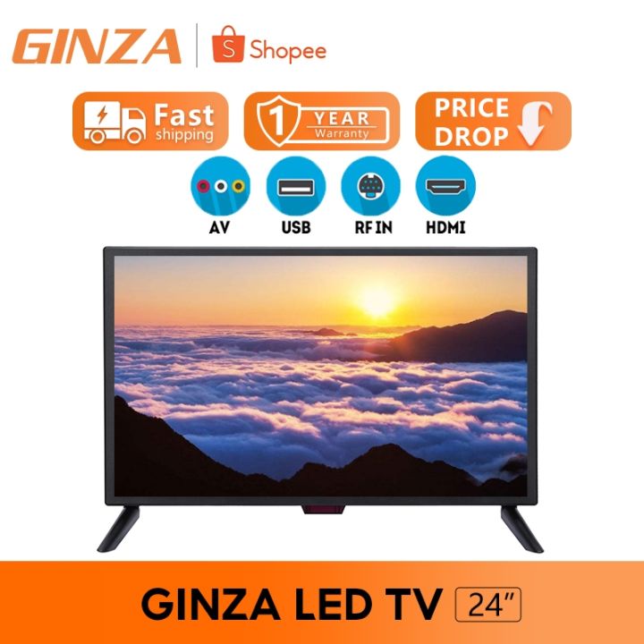 GINZA 24 inch LED TV flat-screen TV Not smart TV | Lazada PH