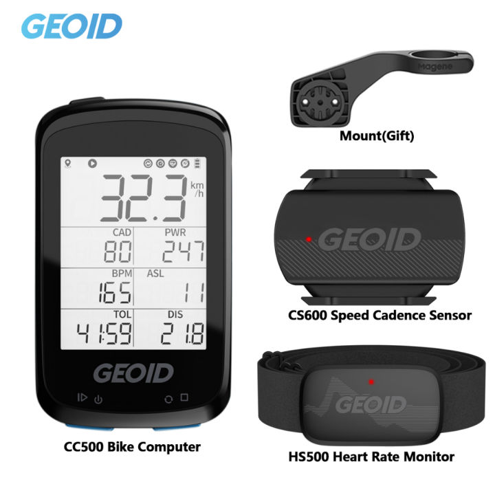 Geoid CC500 Bike Computer GPS Speedometer 2.5 inch LCD Screen 70 Hours ...