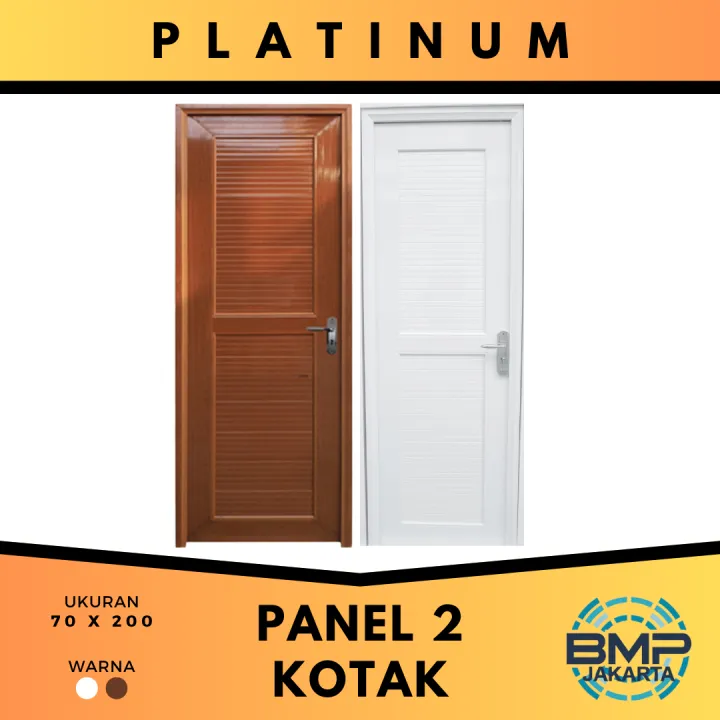 Pintu PVC Platinum 70x200 (Panel 2 kotak) | Lazada Indonesia