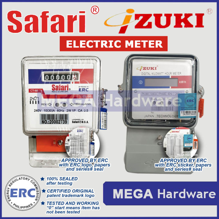 ORIGINAL Electrical Meter or Submeter Sealed and Tested w/ ERC ...