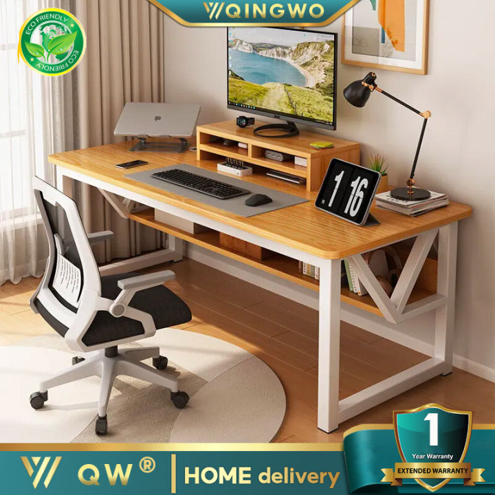 Computer Table Study Table Computer Desk with Shelf Desktop Home Desk ...