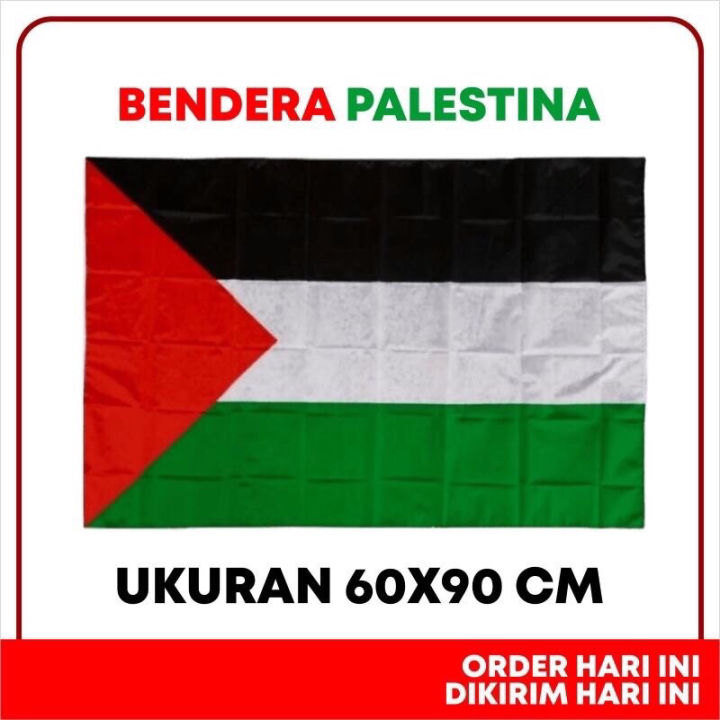 Bendera Palestina Ukuran 60x90 | Bedera Palestina | Lazada Indonesia